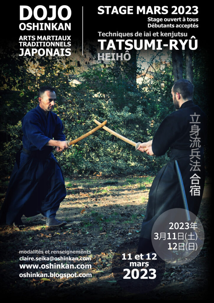 Stage Tatsumi-Ryû Heihô 03/2023 - Arts martiaux calligraphie et musique ...